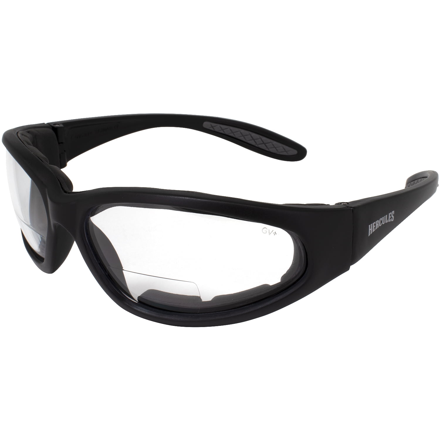 Hercules Foam Padded Riding Glasses Bifocal 2.5 Antifog Clear by Global ...