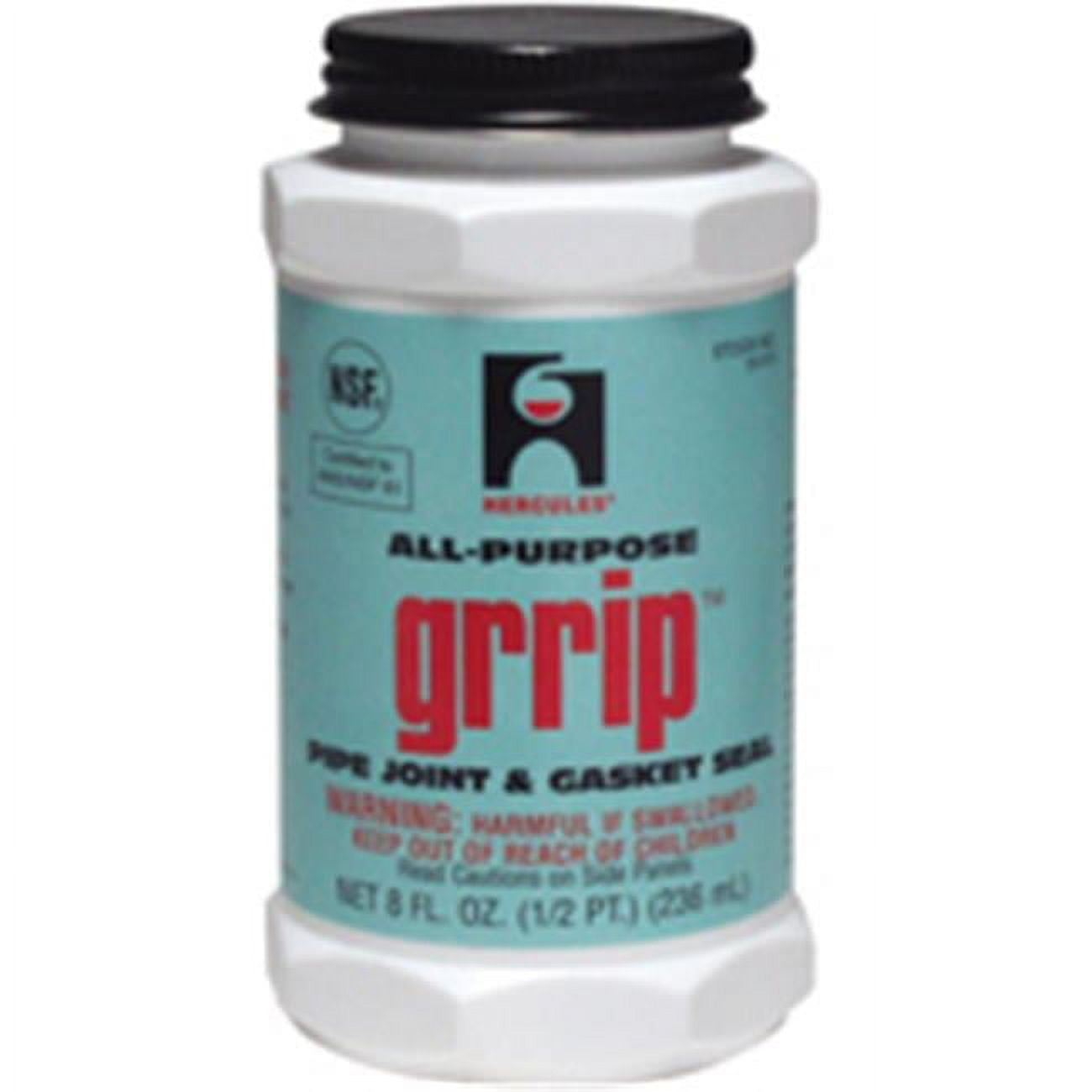 Hercules Grrip All-Purpose Pipe Joint & Gasket Sealant, 1/2 Pt, Black ...