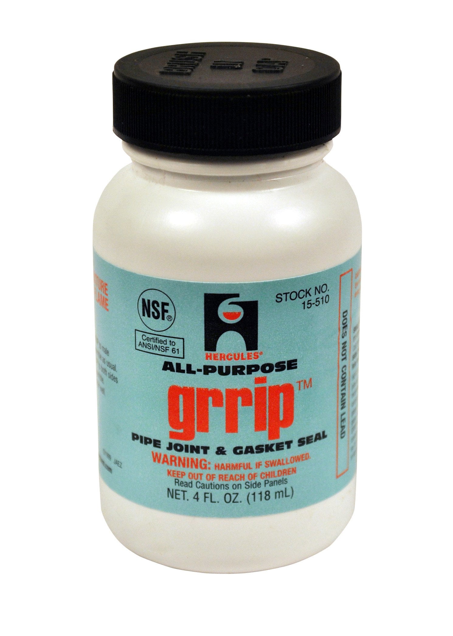 Hercules Grrip All-Purpose Pipe Joint & Gasket Sealant, 1/4 Pt, Black ...