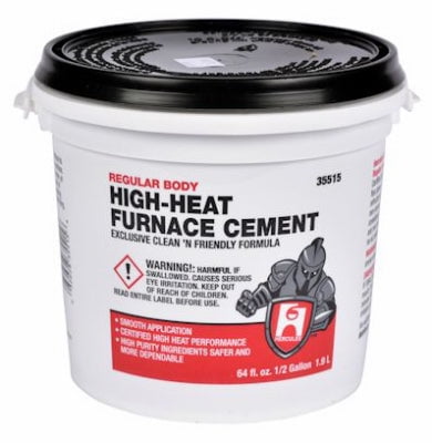 Hercules High Heat Non-Porous Regular Body Furnace and Stove Cement 1/2 ...