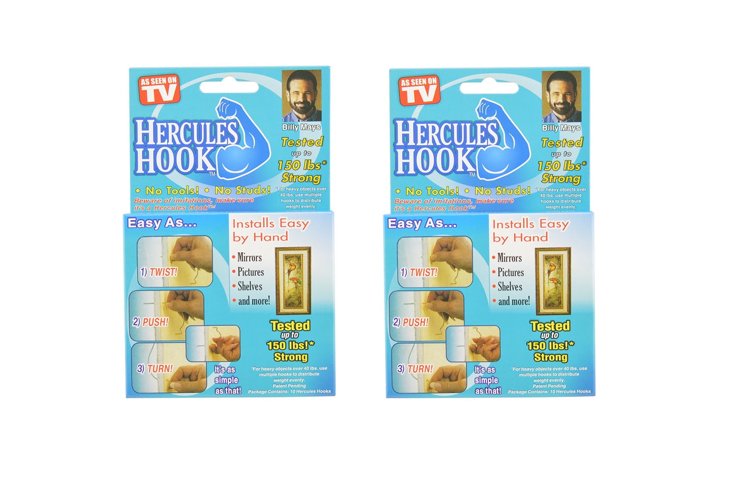 Hercules Hook Drywall Anchors, Wall Hanger for Art, Mirrors, Frames ...