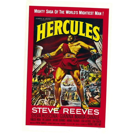 Hercules Movie Poster 12x16 Art Print on Metal Sign 12in x 16in Multi ...