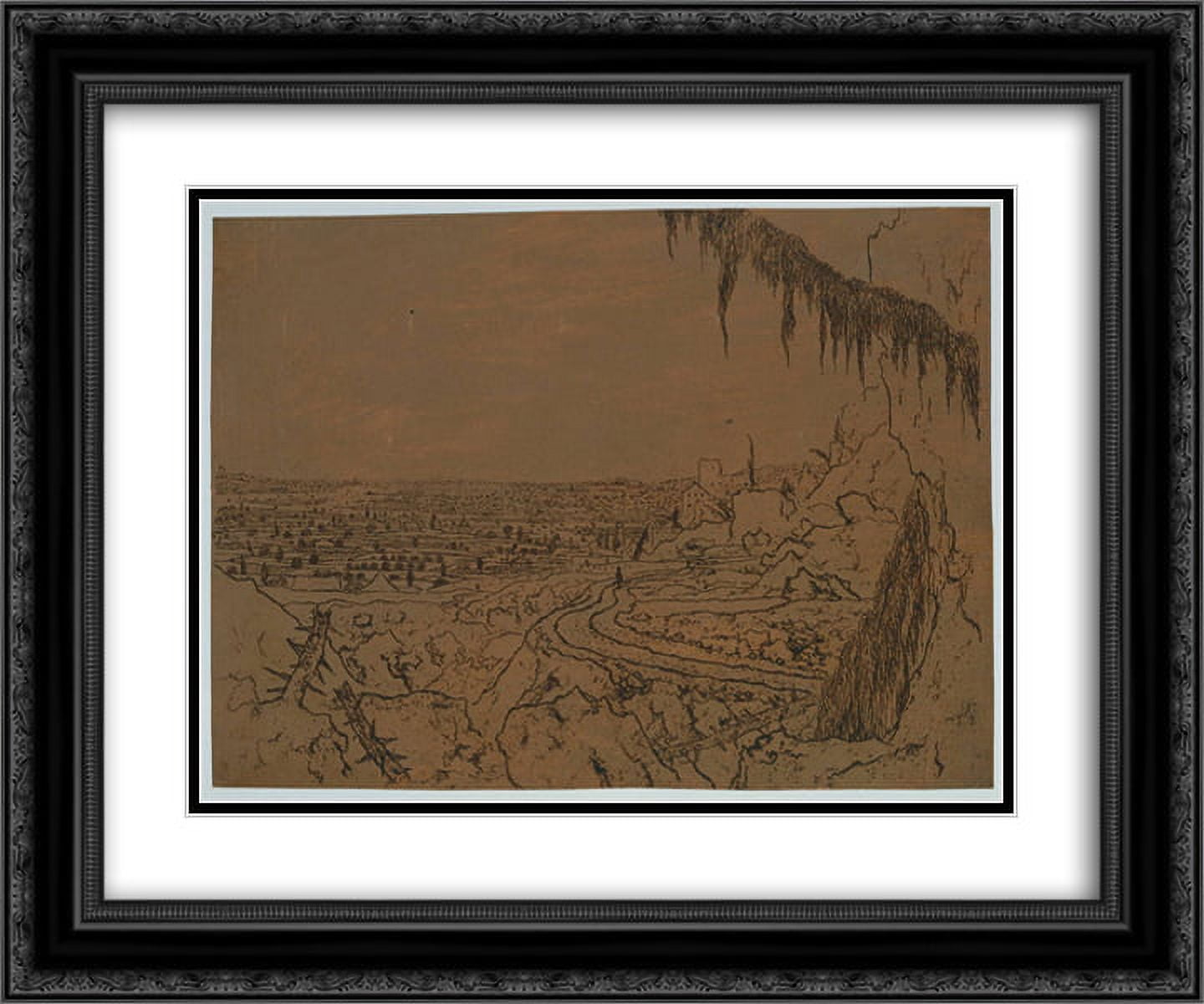 Hercules Seghers 2x Matted 24x20 Black Ornate Framed Art Print ...