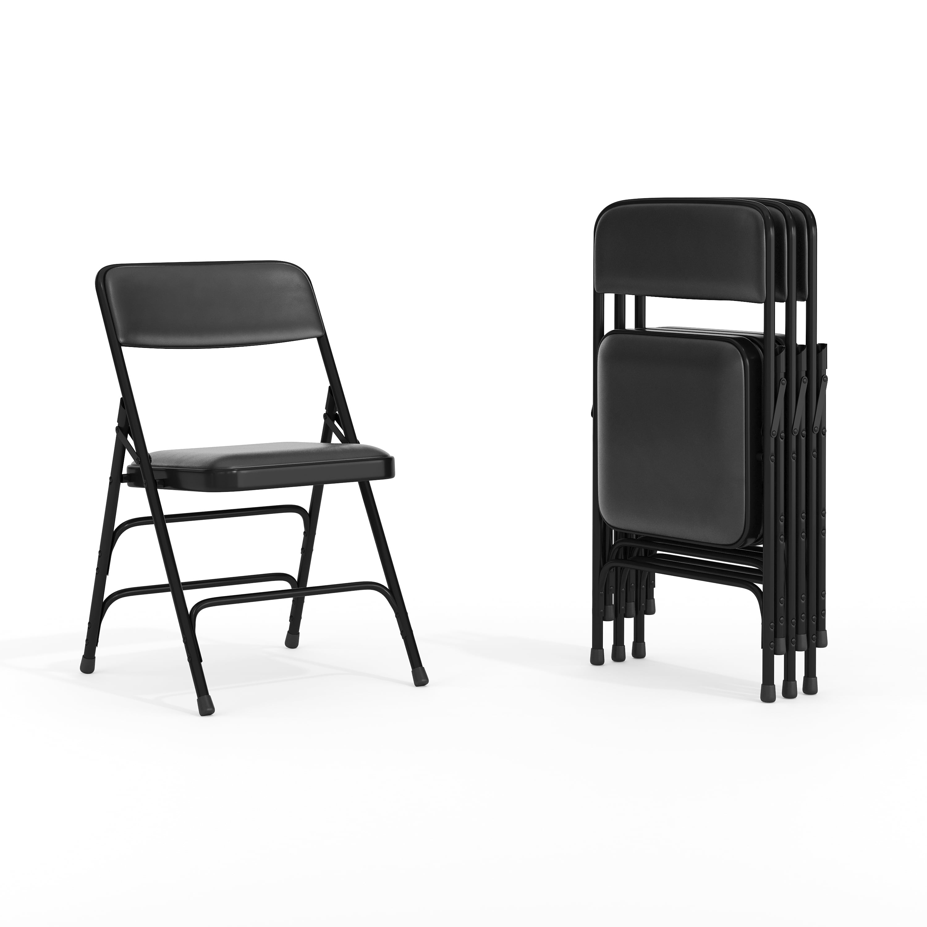 Hercules Series Metal Folding Event Chairs with Cushioned Seats, Set of ...