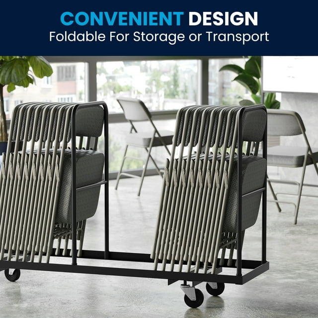 Hercules Series Metal Folding Event Chairs with Cushioned Seats, Set of ...