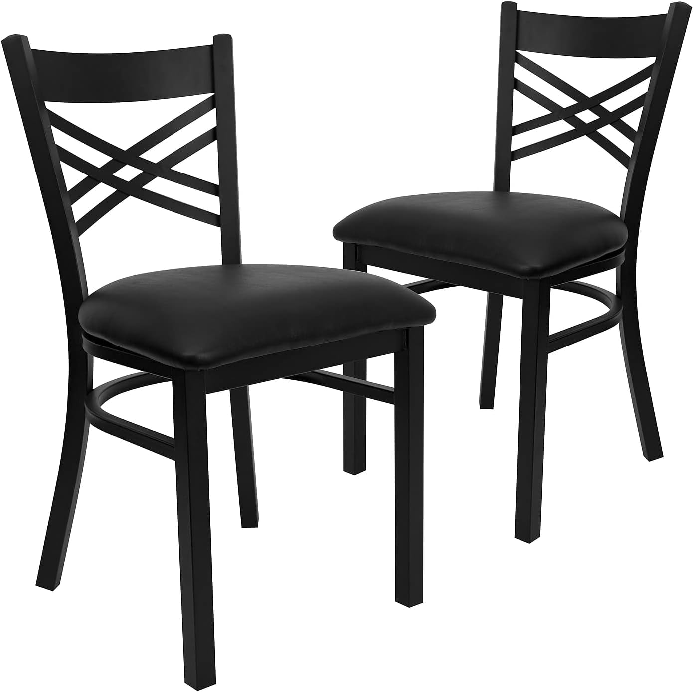 Hercules Series "X" Back Metal Restaurant Chairs, Modern Upholstered ...