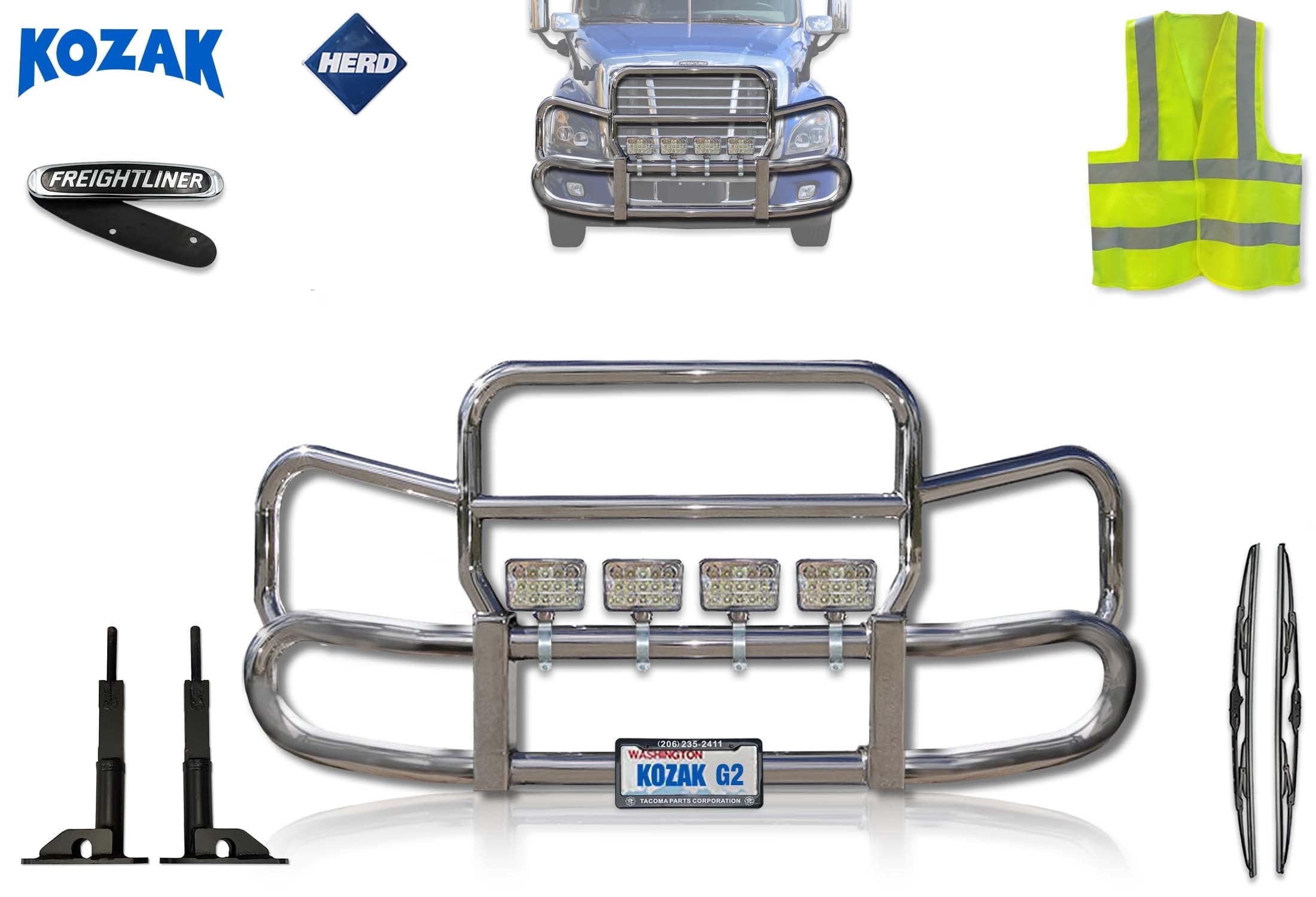 Herd 300 Freightliner Cascadia 115 125 2008-2019 Grille Deer Moose ...