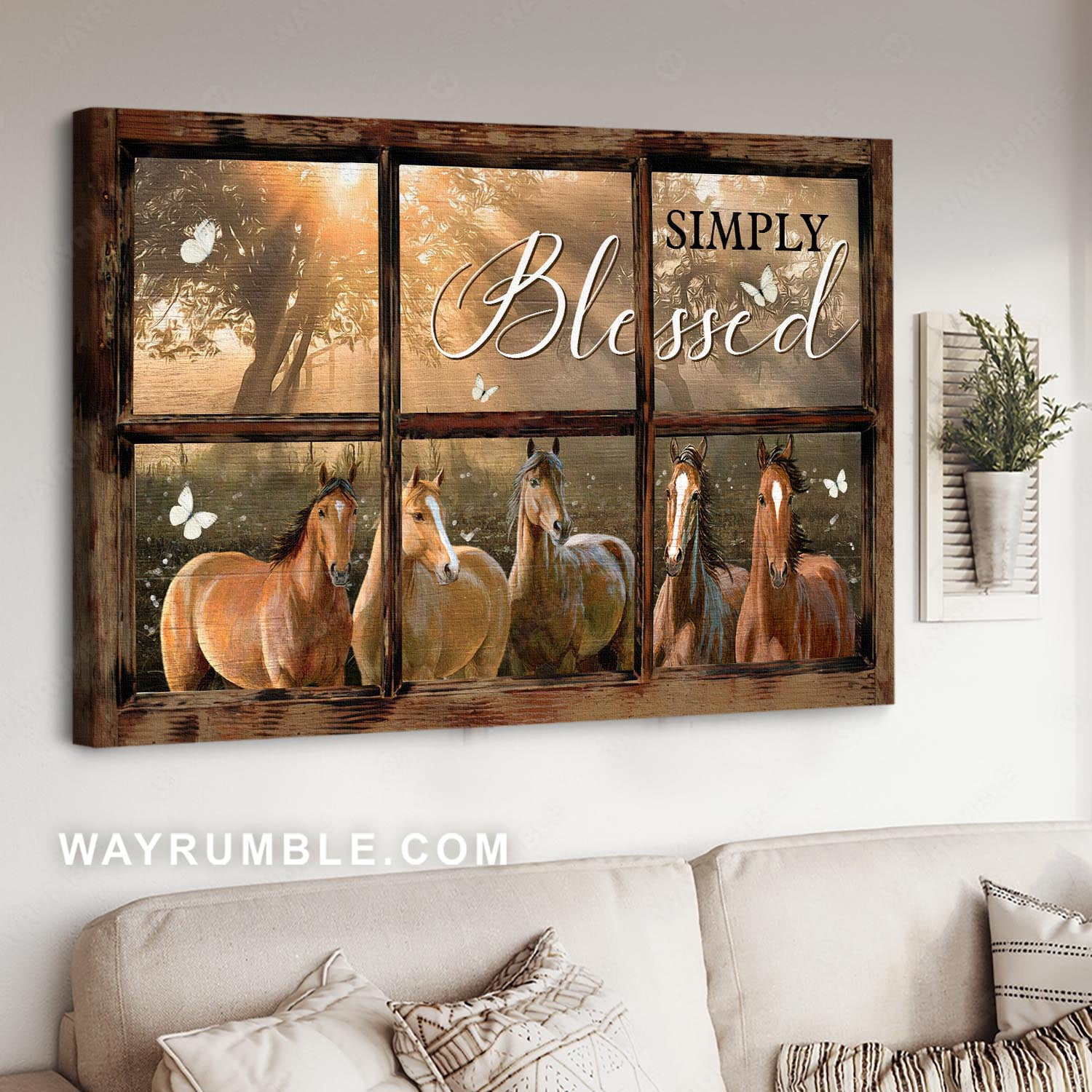 Herd of horses, Forest light, White butterfly, Simply blessed - Jesus ...