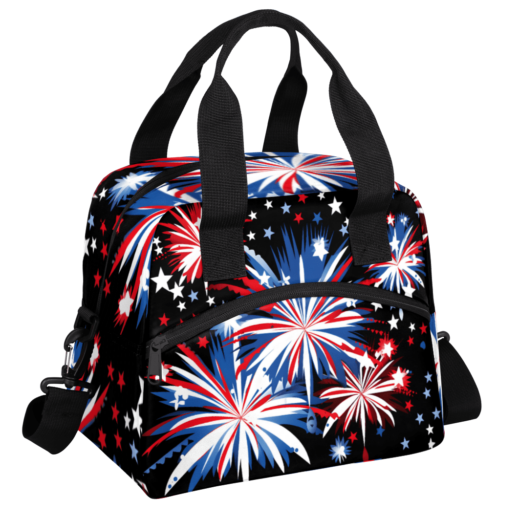 Herdesigns American Fireworks Insulated Lunch Bag for Women Men Adults ...