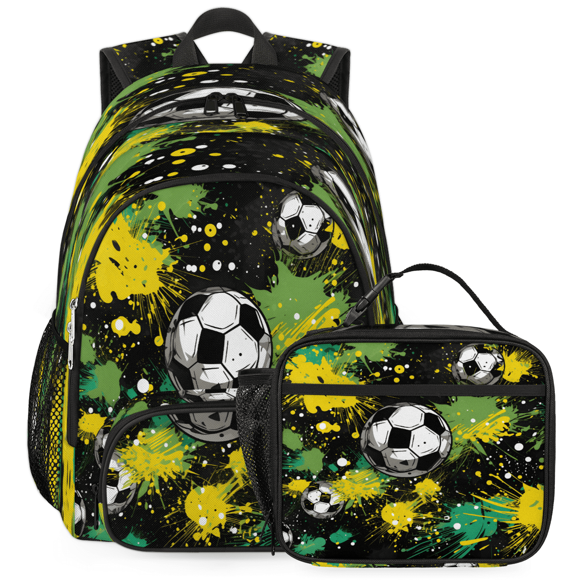 Herdesigns American Football Sports Backpack with Lunch Box Graffiti ...