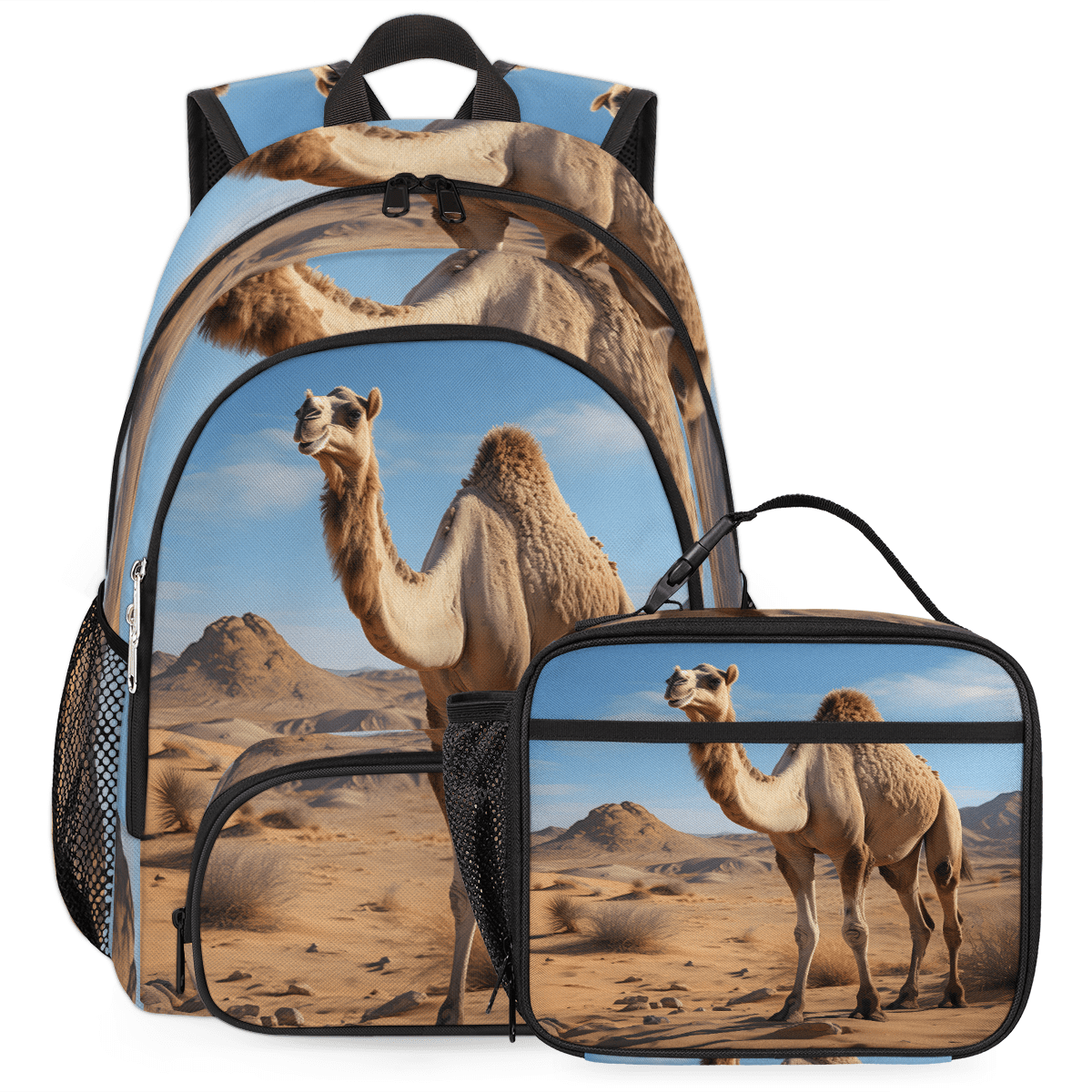 Herdesigns Animals Camel Backpack with Lunch Box Wildlife Animal ...
