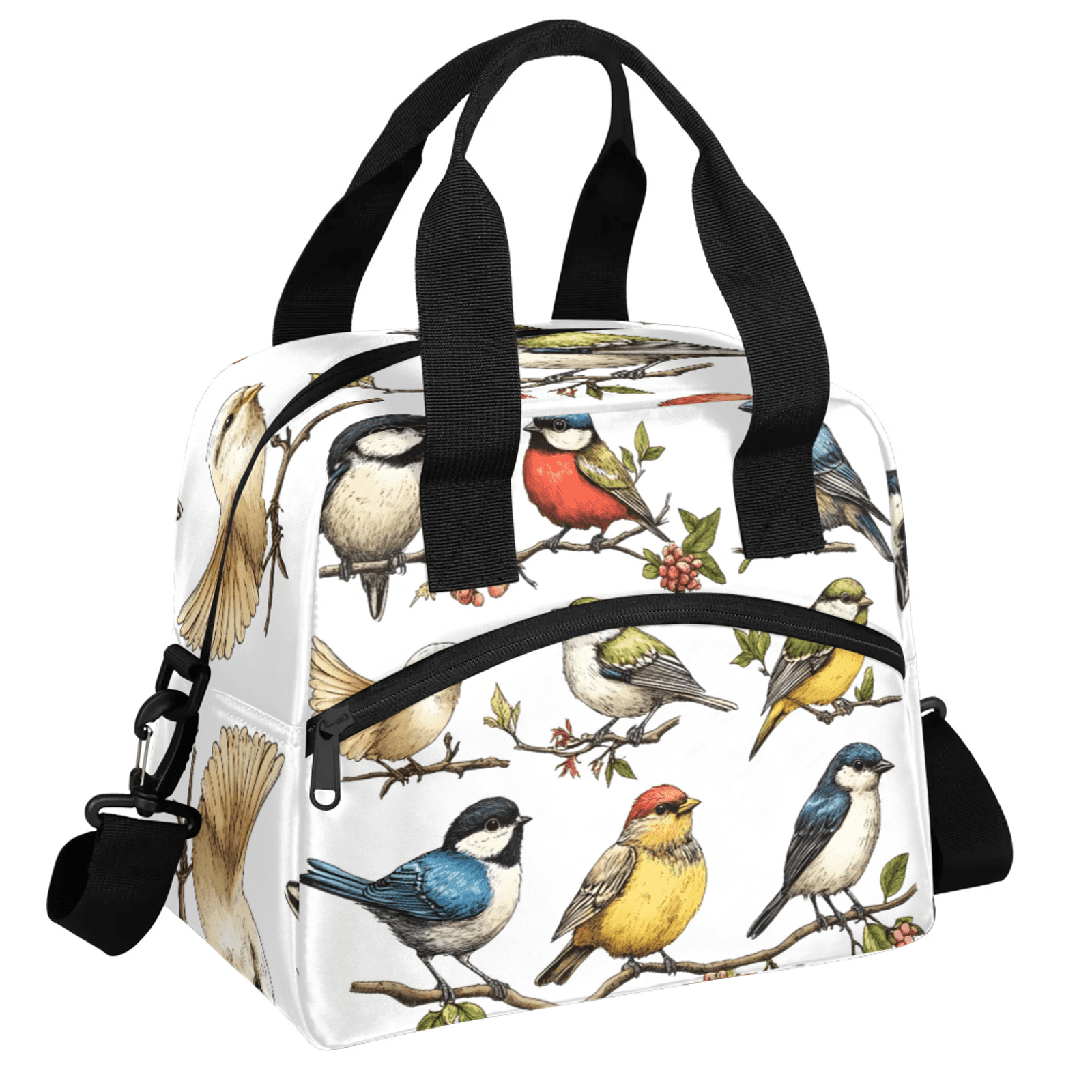 Herdesigns Birds Lunch Bag for Women Men Adult, Colorful Birds Large ...