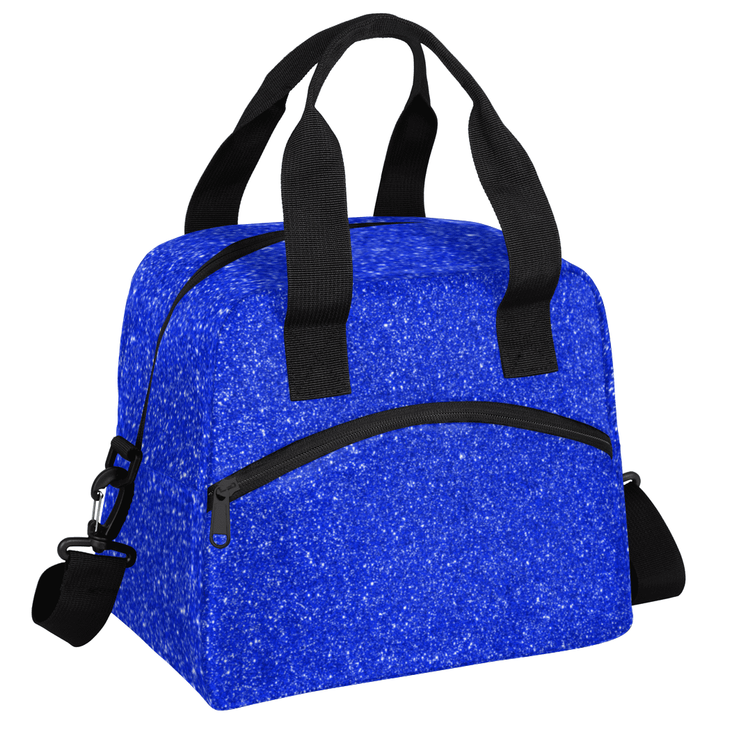 Herdesigns Blue Glitter Star Insulated Lunch Bag for Women Men Adults ...