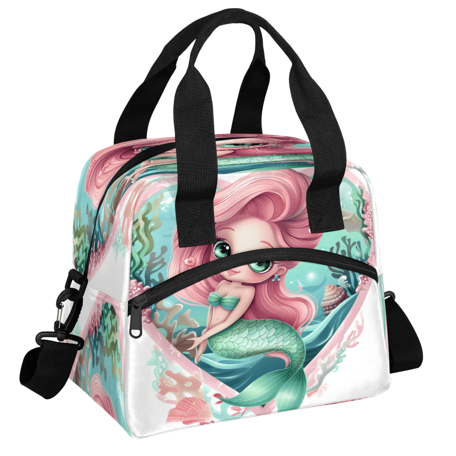 Herdesigns Blue Mermaid Ocean Insulated Lunch Bag for Women Men Adult ...