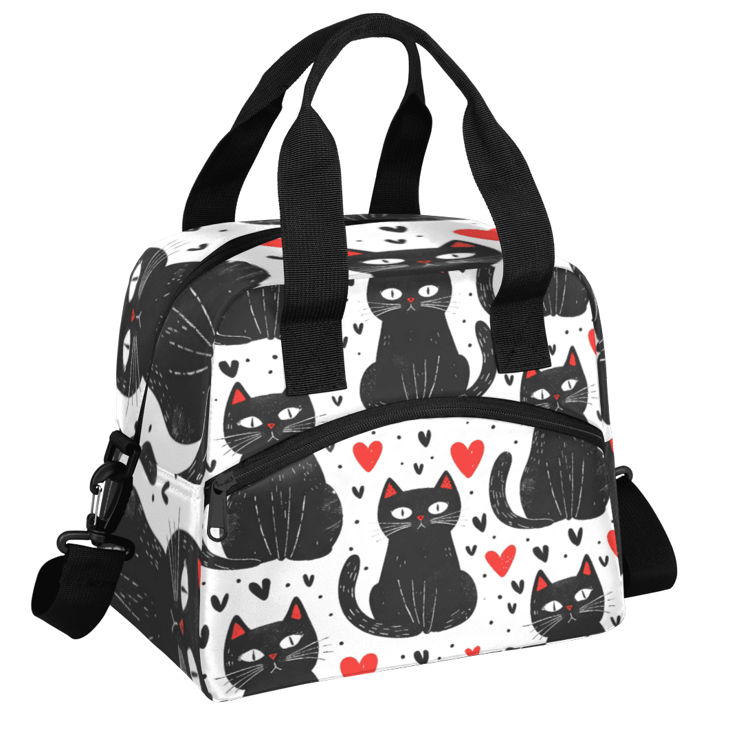 Herdesigns Cartoon Cats Insulated Lunch Bag for Women Men Adults Large ...