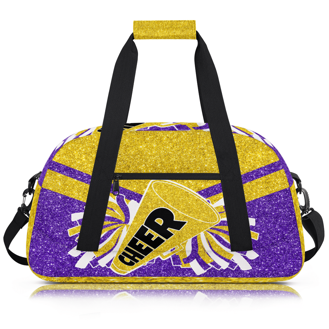 Herdesigns Cheer Bags Overnight Duffel Bags Cheerleading Purple Gold ...