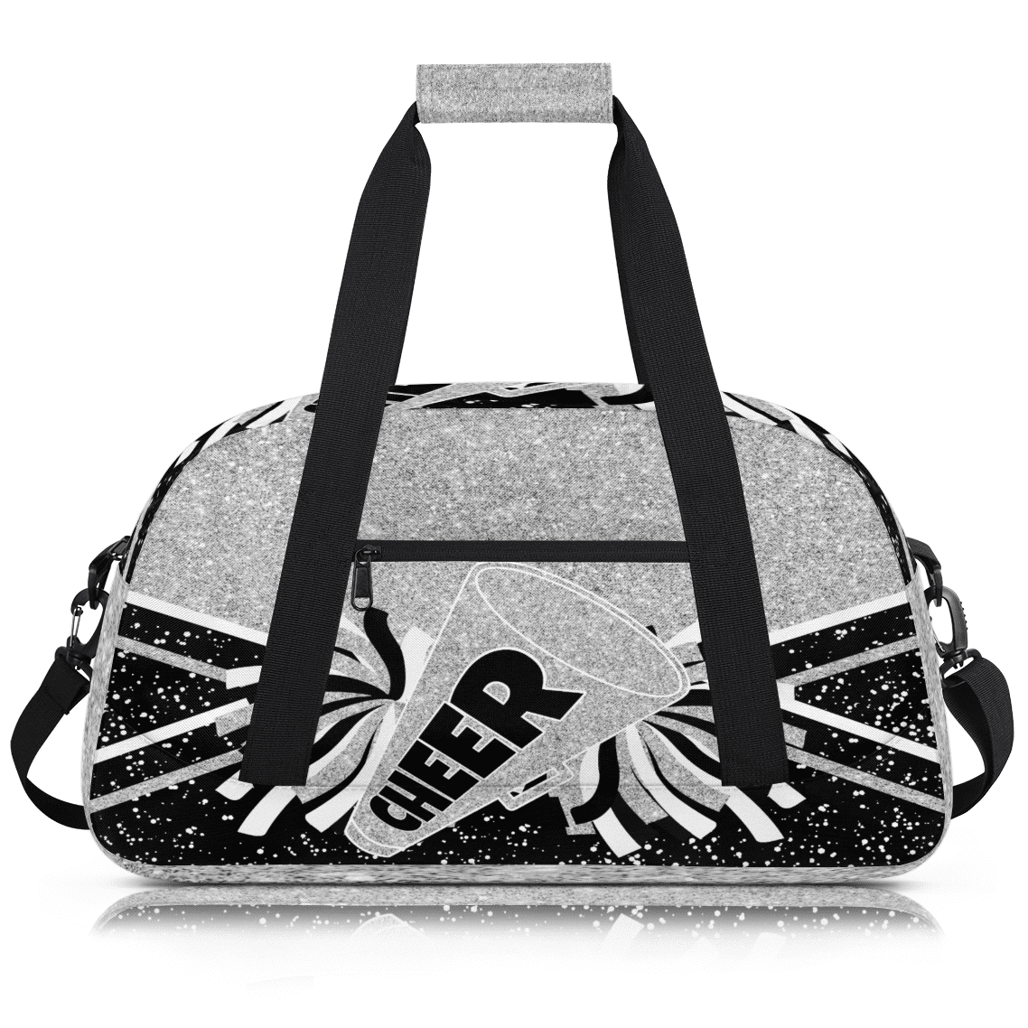 Herdesigns Cheer Bags Overnight Duffel Bags Cheerleading Sliver Black ...