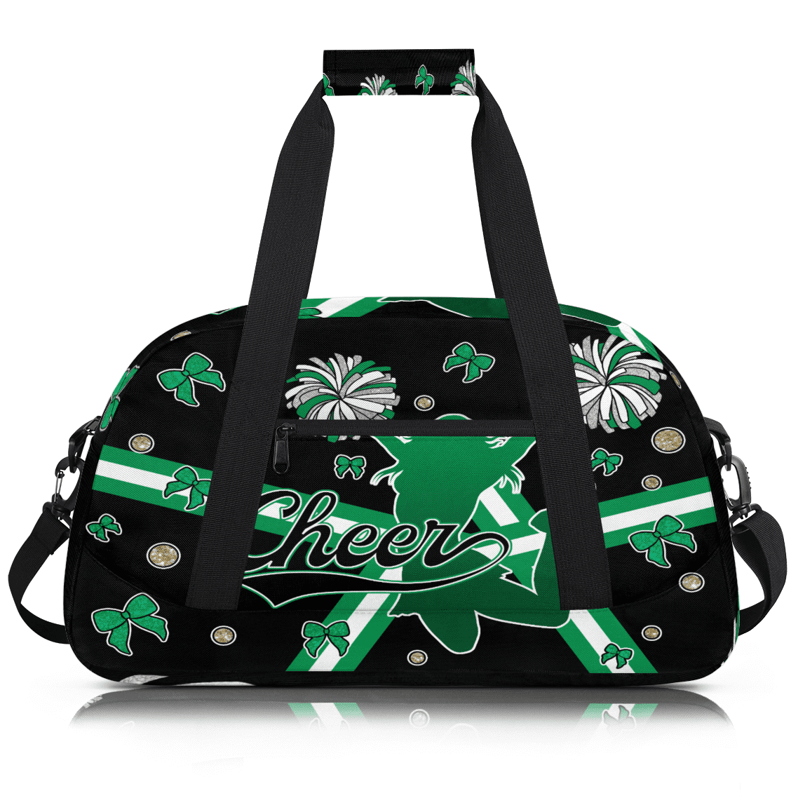 Herdesigns Cheerleader Bags Overnight Duffel Bags Cheer Green Sport Gym ...