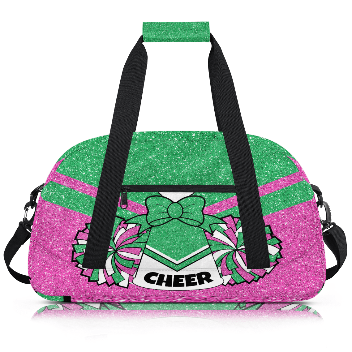 Herdesigns Cheerleading Bag Sports Duffle Bags Cheer Pink Green Gym Bag ...