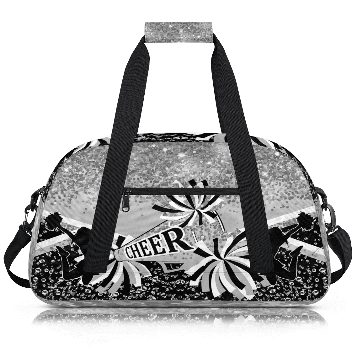 Herdesigns Cheerleading Bags Sport Duffle Bag Silver Cheer Gym Bags ...