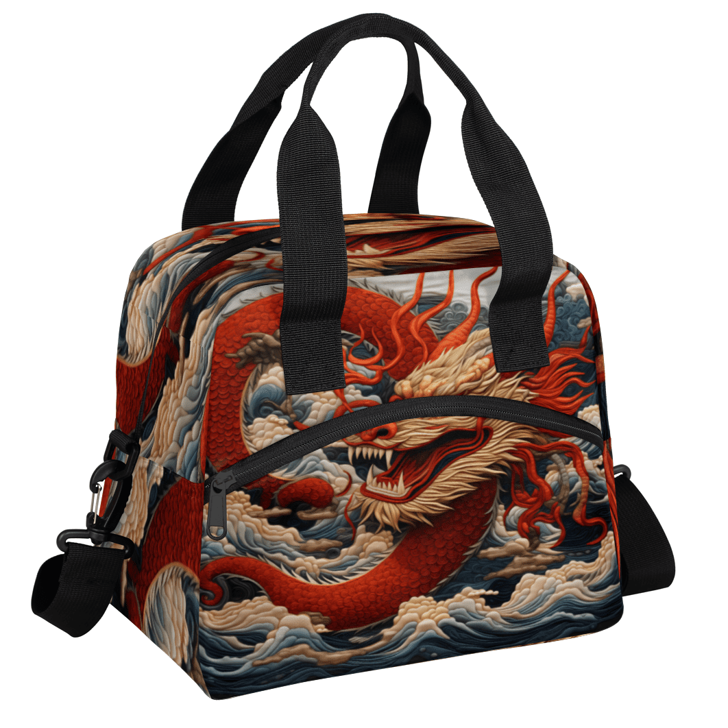 Herdesigns Chinese Dragon Insulated Lunch Bag for Women Men Adults ...