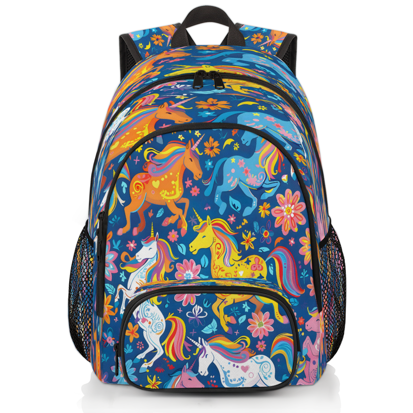 Herdesigns Colorful Unicorn Floral Laptop Backpack for Women Men, 18.3 ...