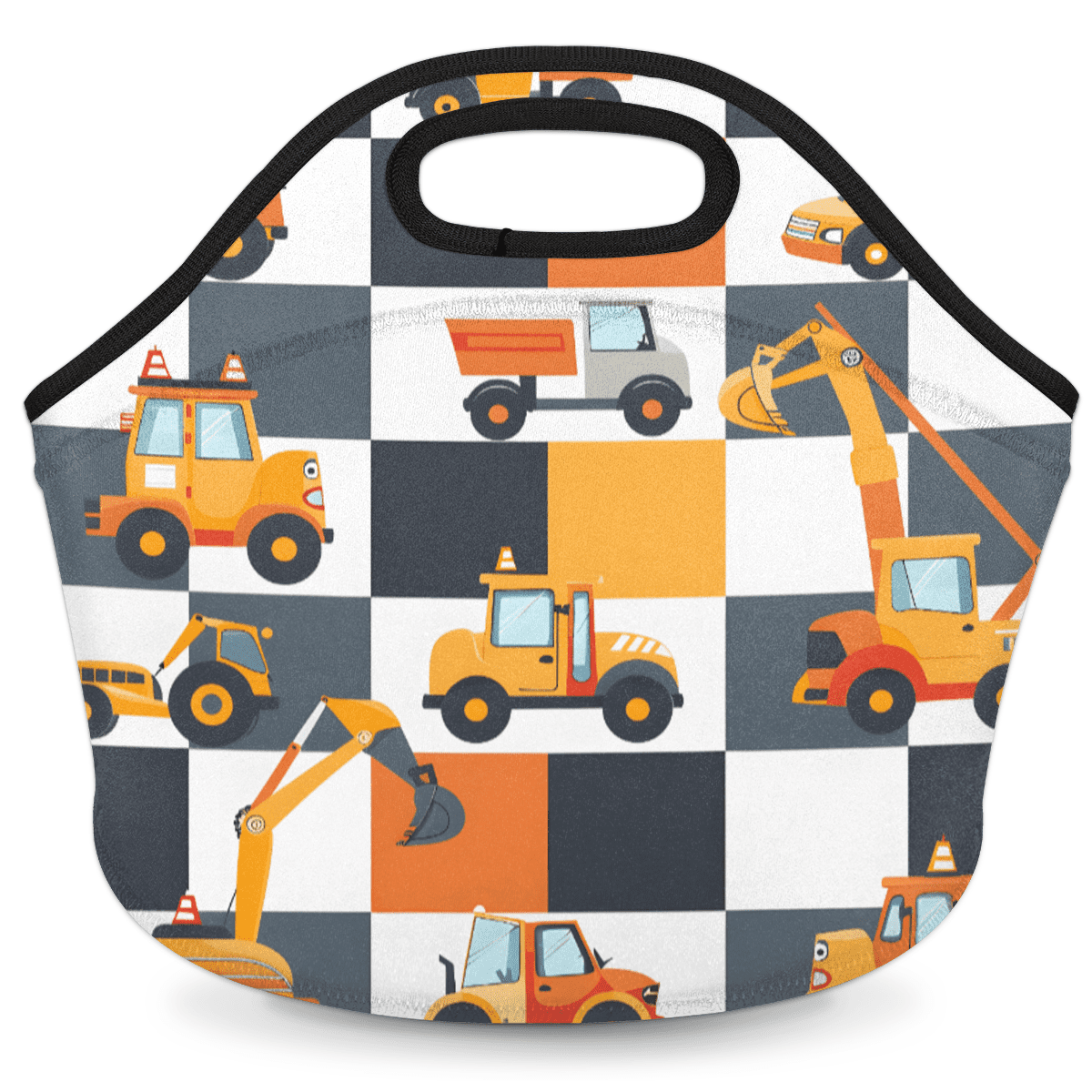 Herdesigns Construction Truck Neoprene Lunch Bag, Cartoon Excavator ...