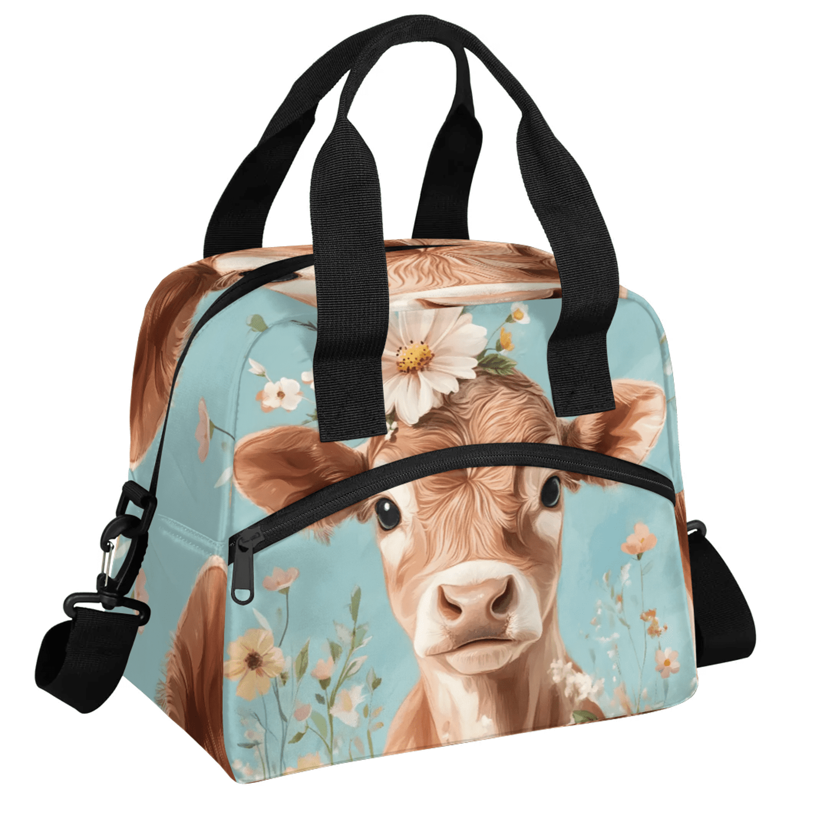 Herdesigns Cow Lunch Bag for Men Women Adults Bull Insulated Lunch Box ...