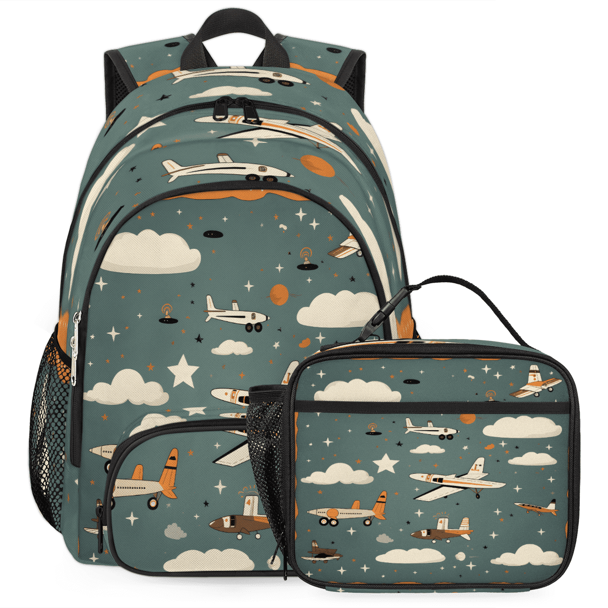 Herdesigns Cute Airplane Backpack with Lunch Box Cartoon Aircraft ...