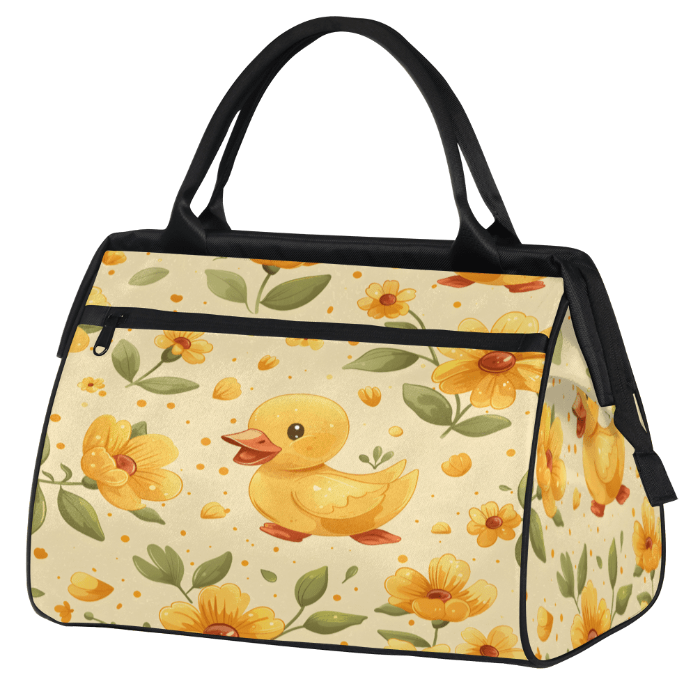 Herdesigns Cute Ducks Overnight Weekender Bag for Women Men Yellow ...