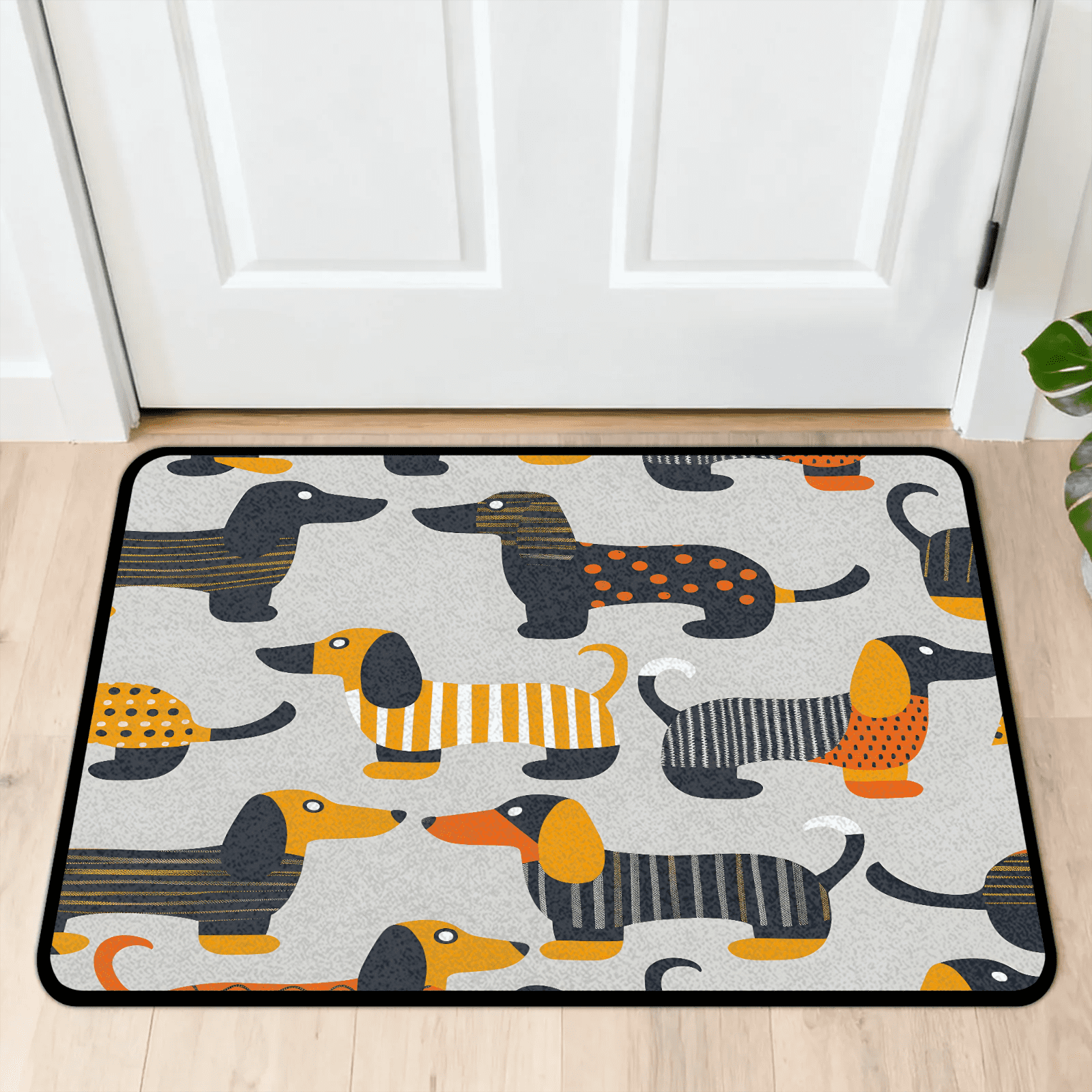 Herdesigns Dachshund Dog Outside Doormat, Waterproof Indoor Outdoor ...