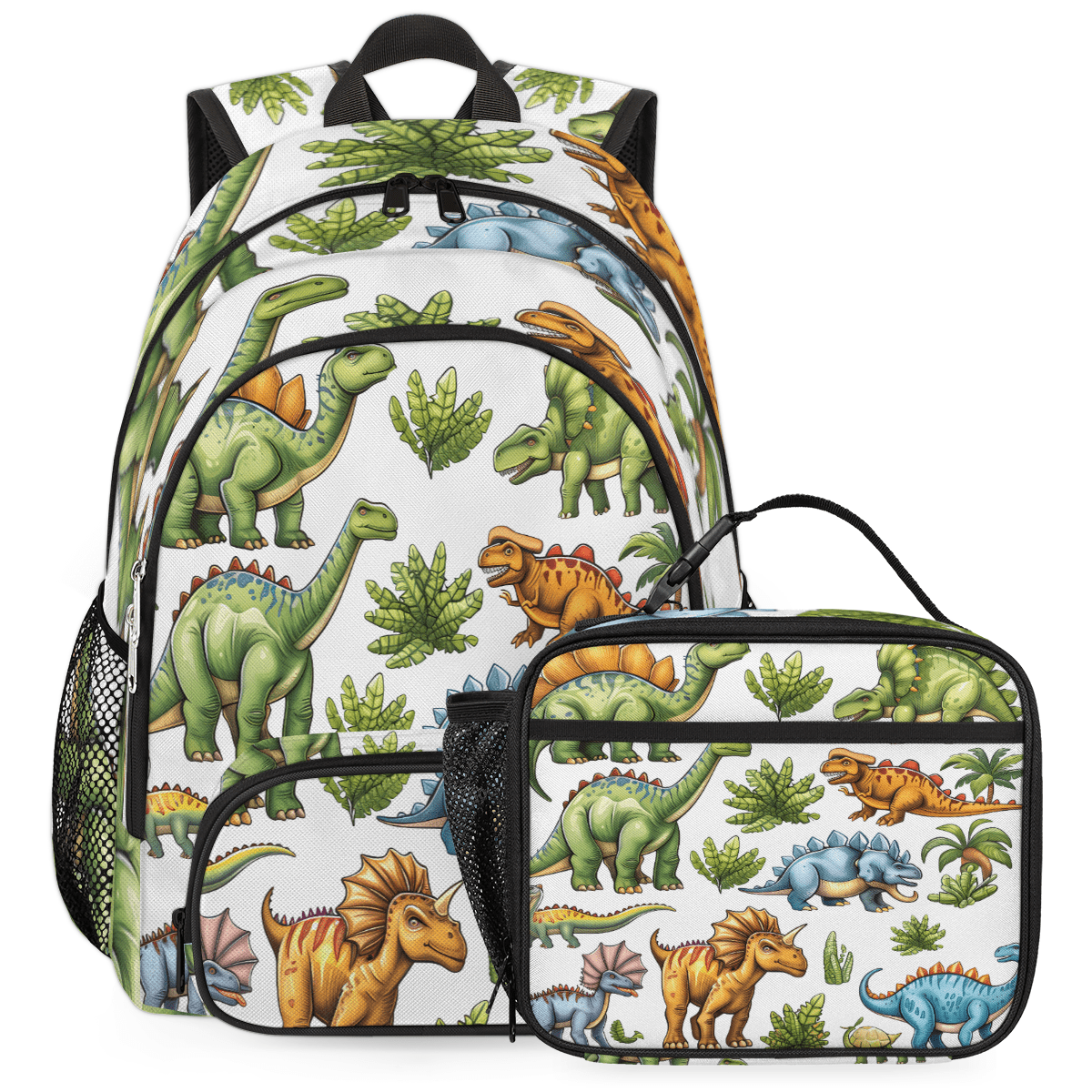 Herdesigns Dinosaur Backpack with Lunch Box Dinosaur Theme Lightweight ...