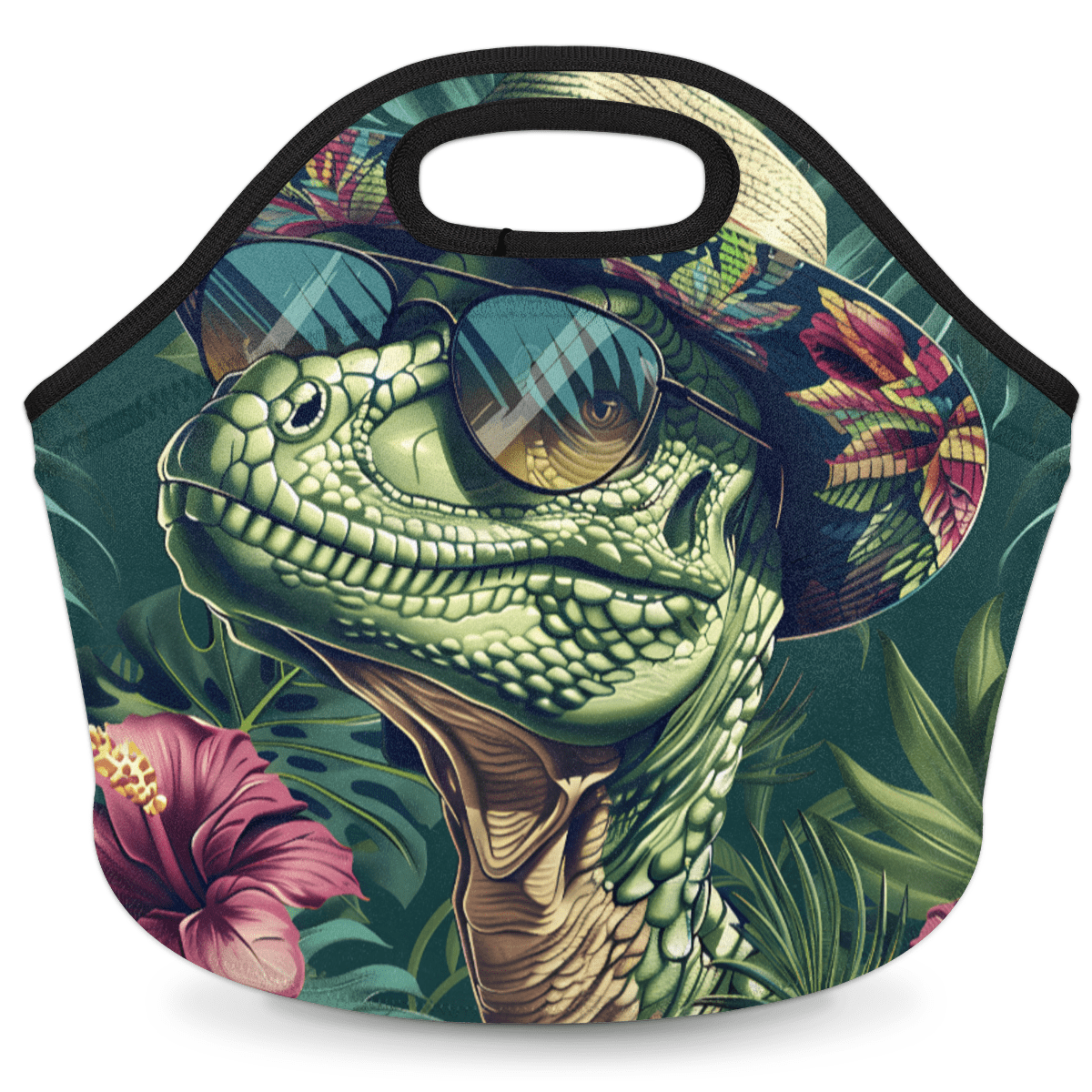 Herdesigns Dinosaur Neoprene Lunch Bag, Dinosaur Jungle Funny Insulated ...