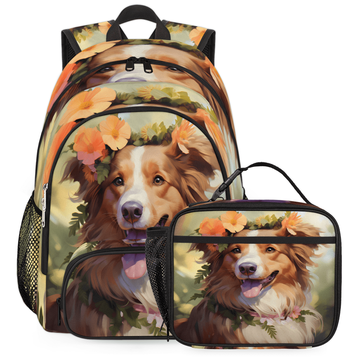 Herdesigns Dogs Backpack with Lunch Box Dog Lightweight Large Travel ...