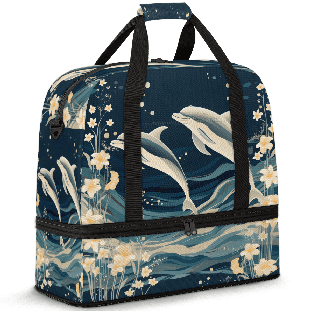 Herdesigns Dolphin Foldable Travel Duffle Bag for Women and Men ...