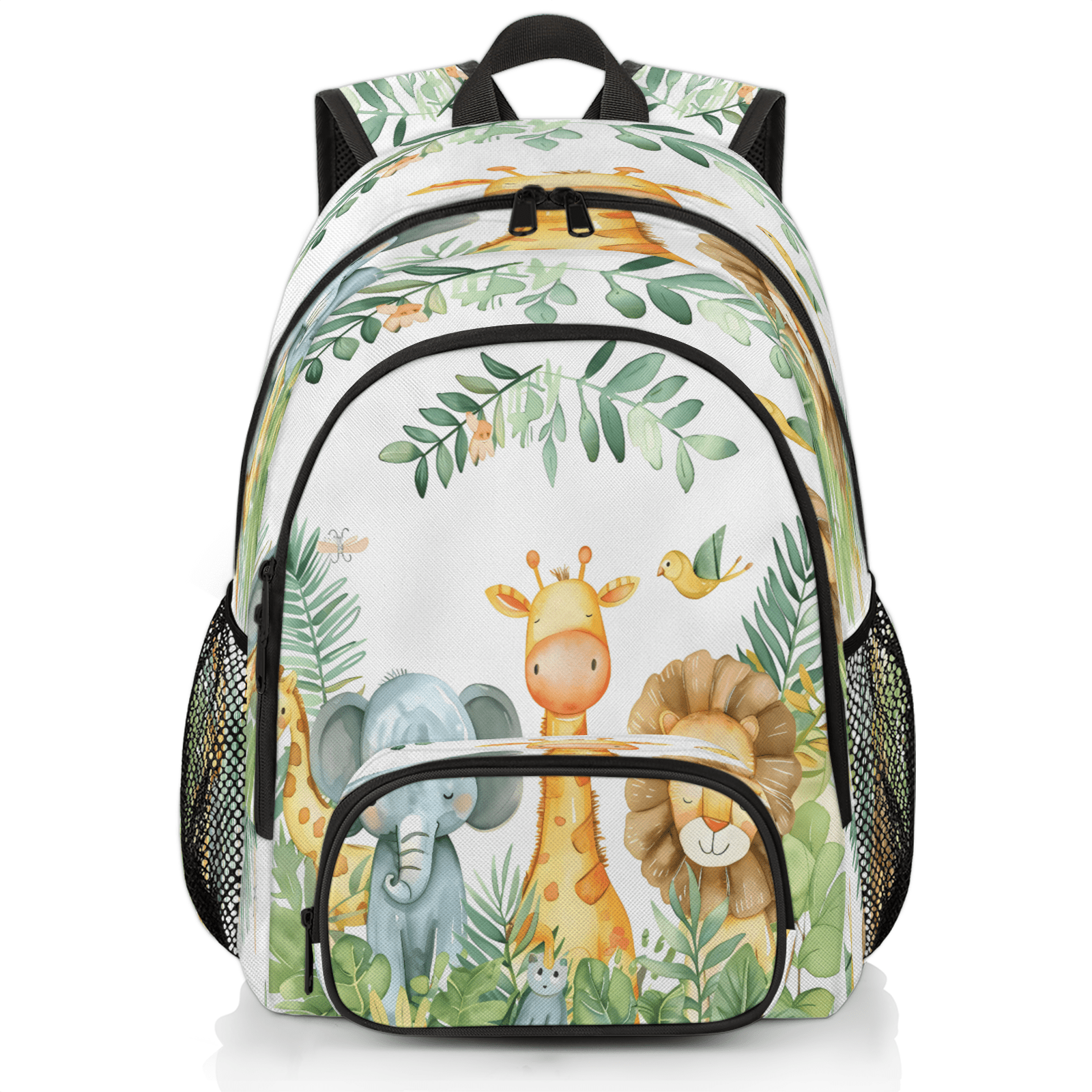 Herdesigns Elephant Giraffe Lion Cute Animals Laptop Backpack for Women ...