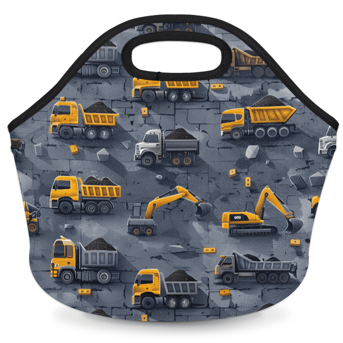 Herdesigns Excavator Vehicle Tractor Cars Neoprene Lunch Bag ...