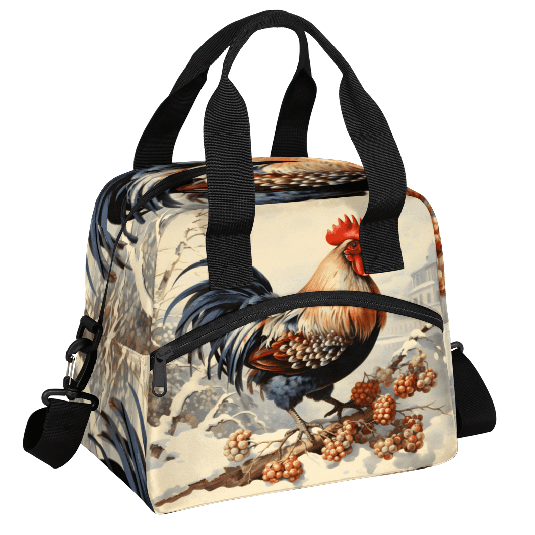 Herdesigns Farm Rooster Insulated Lunch Bag for Women Men Adults Large ...
