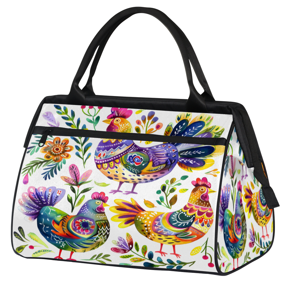 Herdesigns Farmhouse Chicken Rooster Weekender Travel Duffel Bag Carry ...