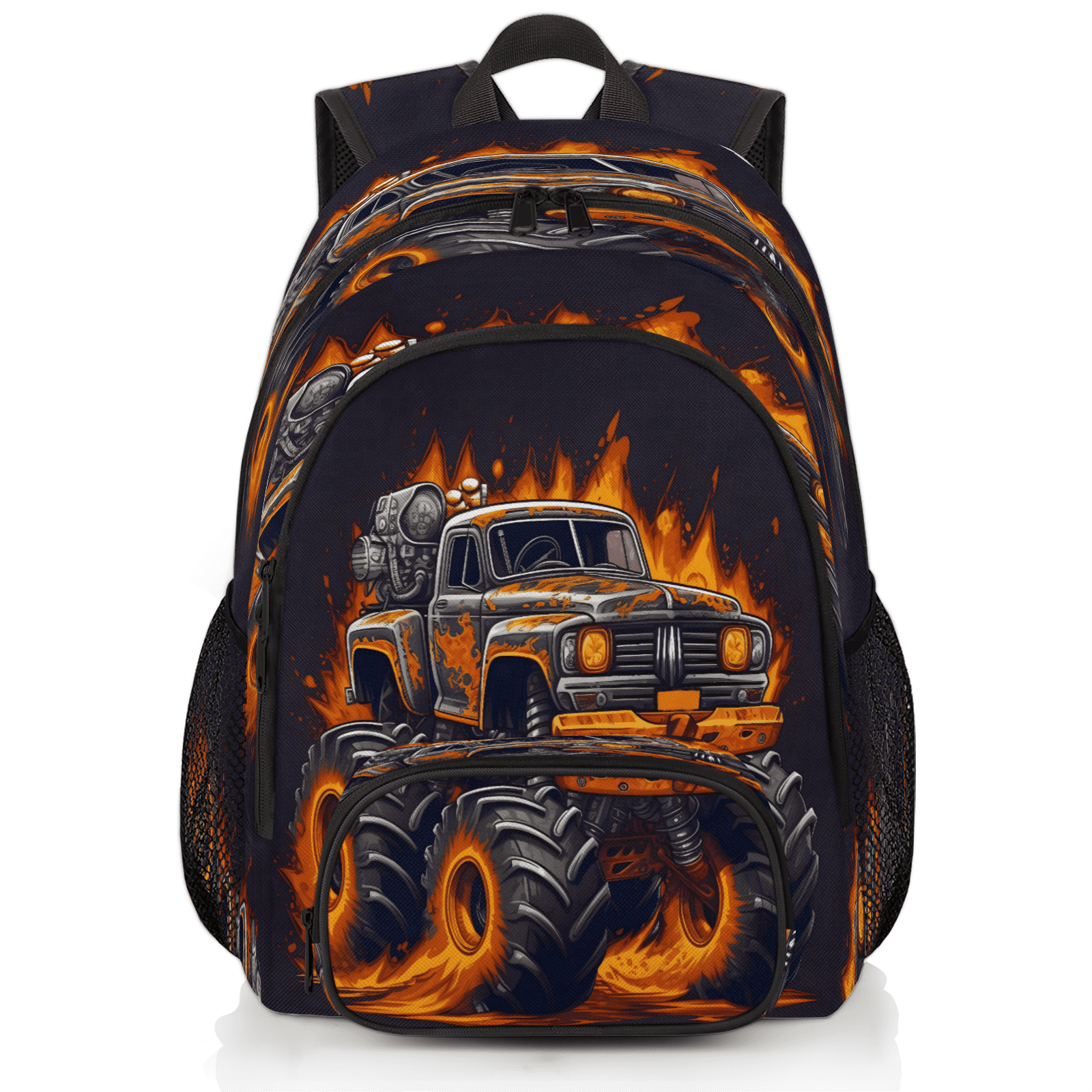 Herdesigns Fiery Monster Car Laptop Backpack for Women Men, 18.3 Inch ...