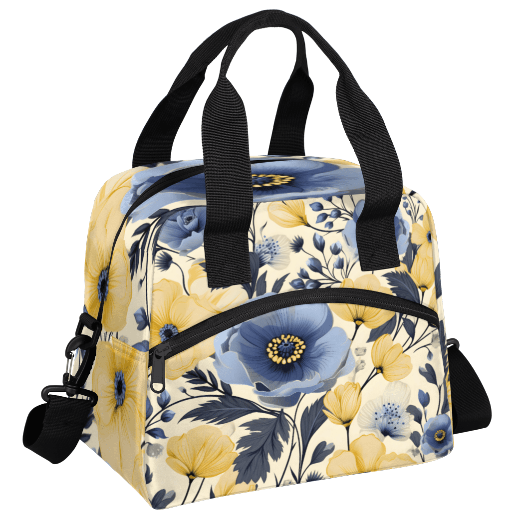 Herdesigns Floral Flower Insulated Lunch Bag for Women Men Adults Large ...
