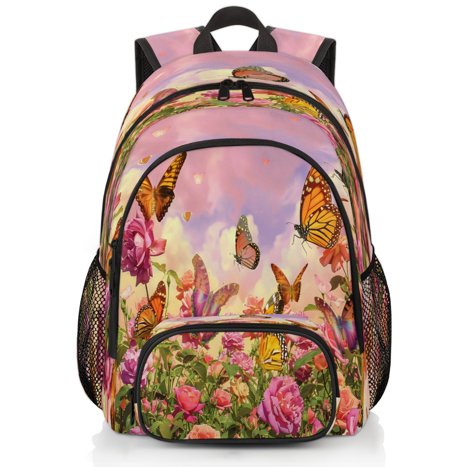 Herdesigns Flower Butterfly Laptop Backpack for Women Men, Work ...