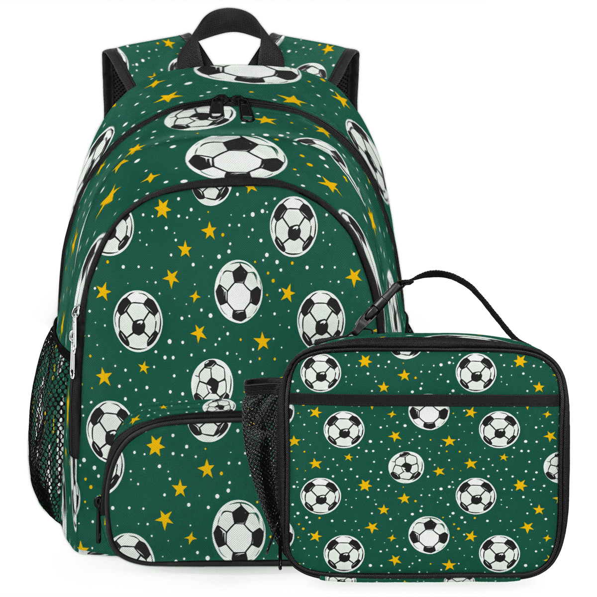 Herdesigns Football Backpack with Lunch Box Star Lightweight Large ...