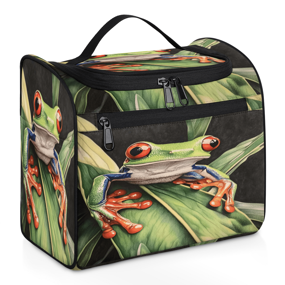 Herdesigns Forest Tree Frog Hanging Toiletry Bag for Women, Animals ...