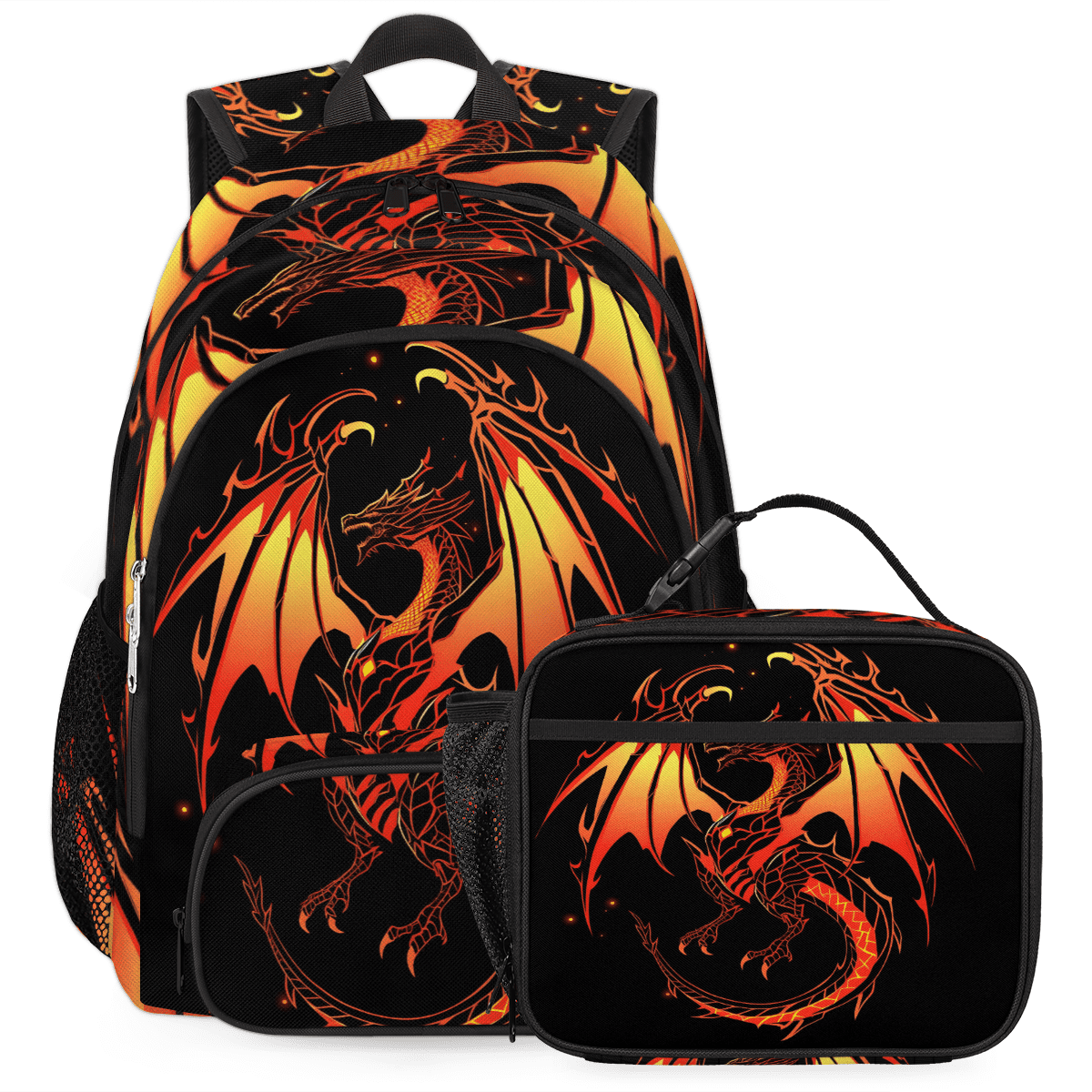 Herdesigns Funny Dinosaur Backpack with Lunch Box Cool Dinosaur ...