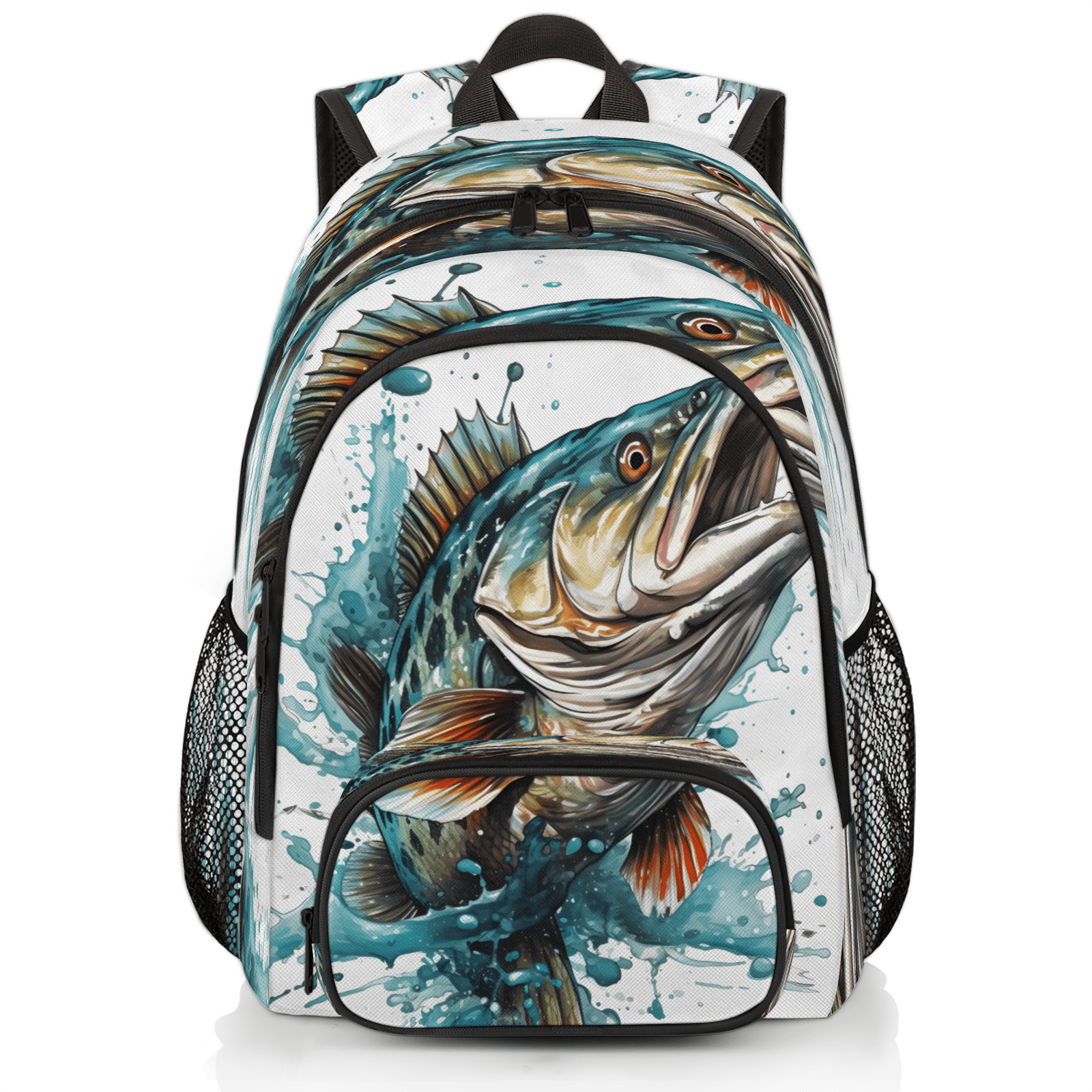 Herdesigns Funny Fish Laptop Backpack for Women Men, 18.3 Inch Travel ...