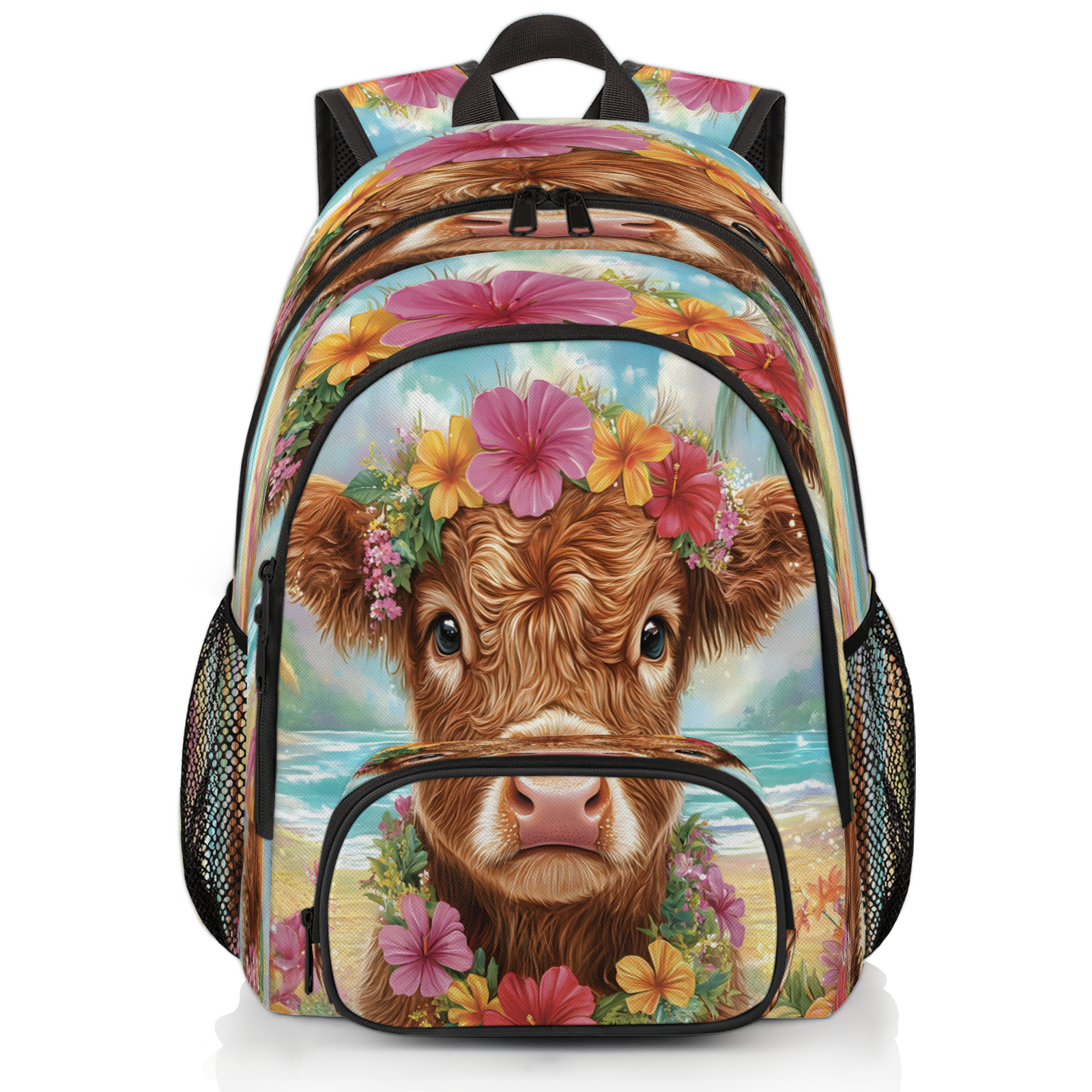 Herdesigns Funny Highland Cow Laptop Backpack 18.3 Inch Travel Backpack ...