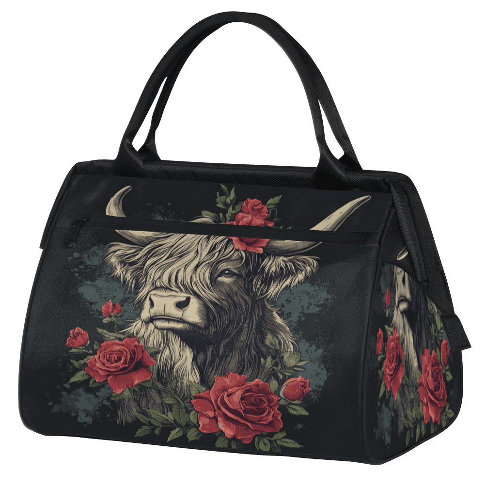 Herdesigns Funny Weekender Travel Duffel Bag Cow Carry On Overnight Gym ...