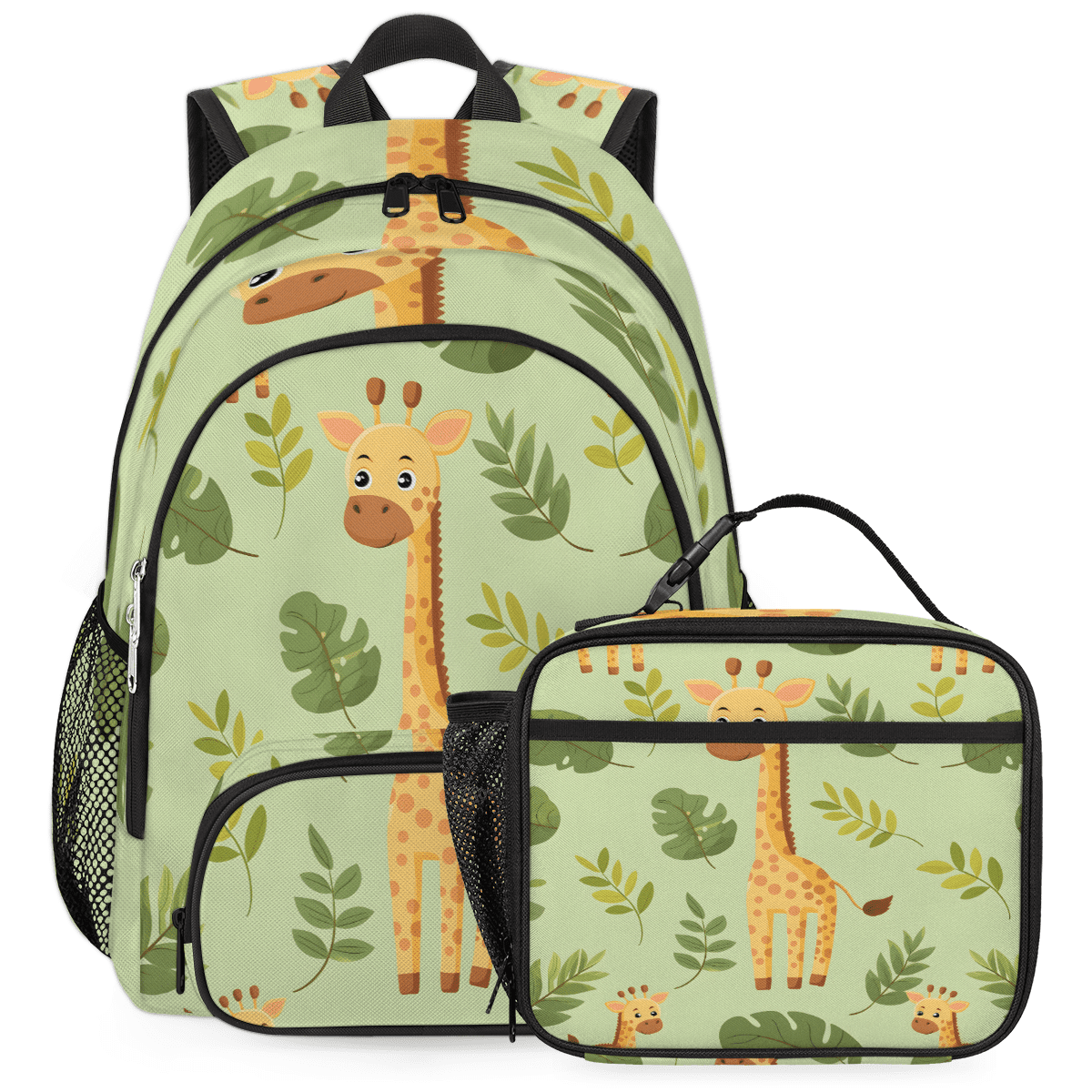 Herdesigns Giraffe Backpack with Lunch Box Cute Giraffe Lightweight ...