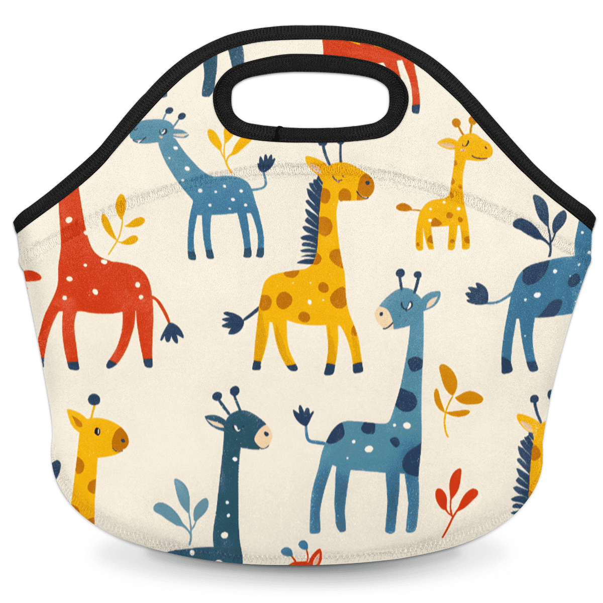 Herdesigns Giraffe Neoprene Lunch Bag, Cute Insulated Lunch Box for ...